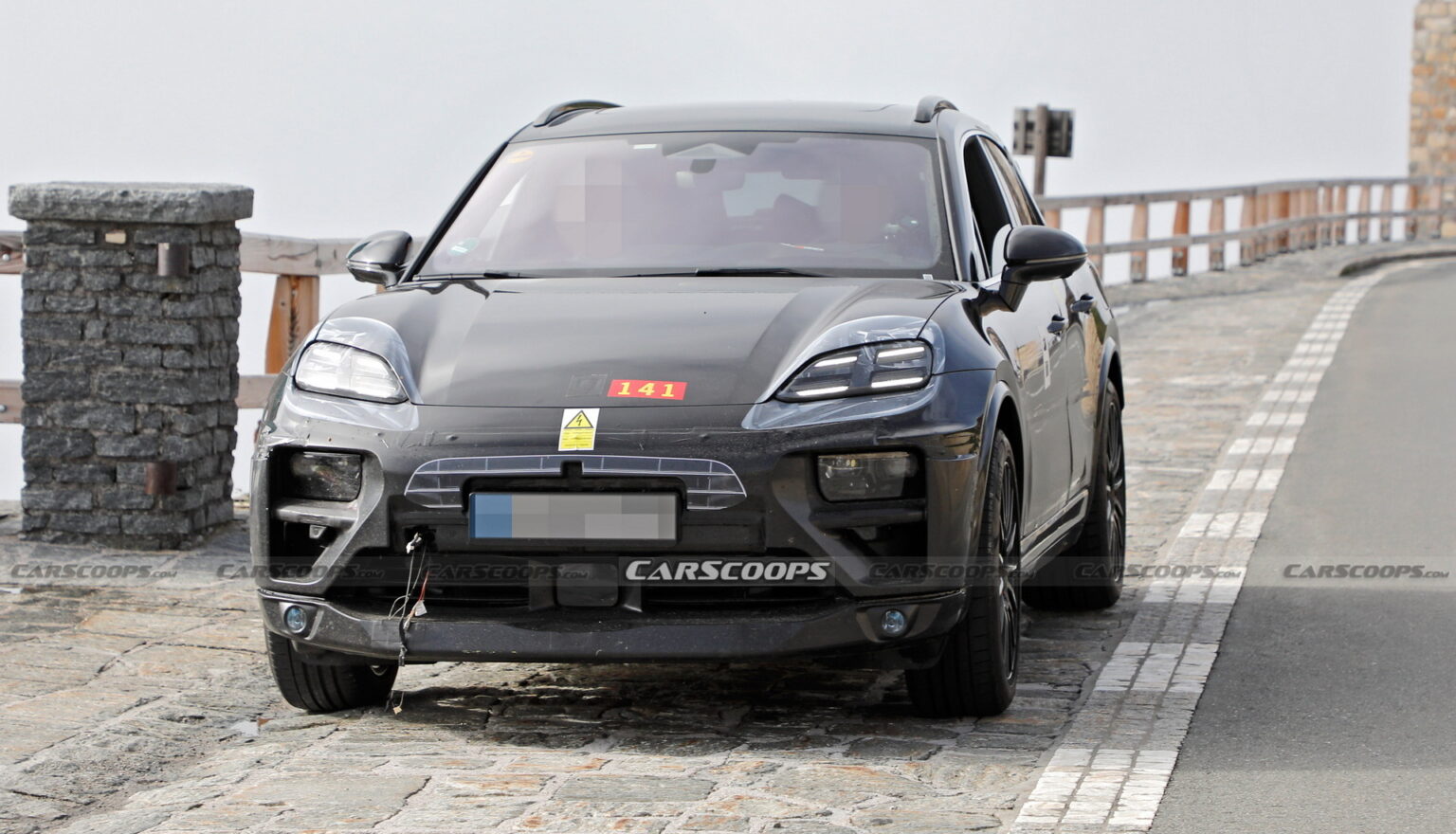 2023 Porsche Macan EV Spotted Testing In The Alps Alongside Cayenne ...