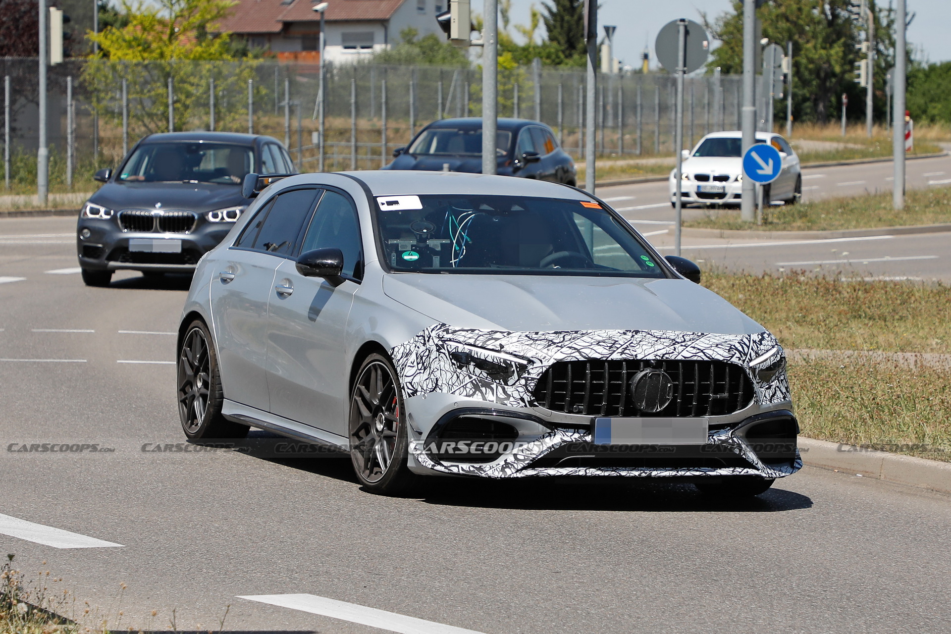 2023 Mercedes-AMG A45 Spotted With Updated Headlights And Taillights ...