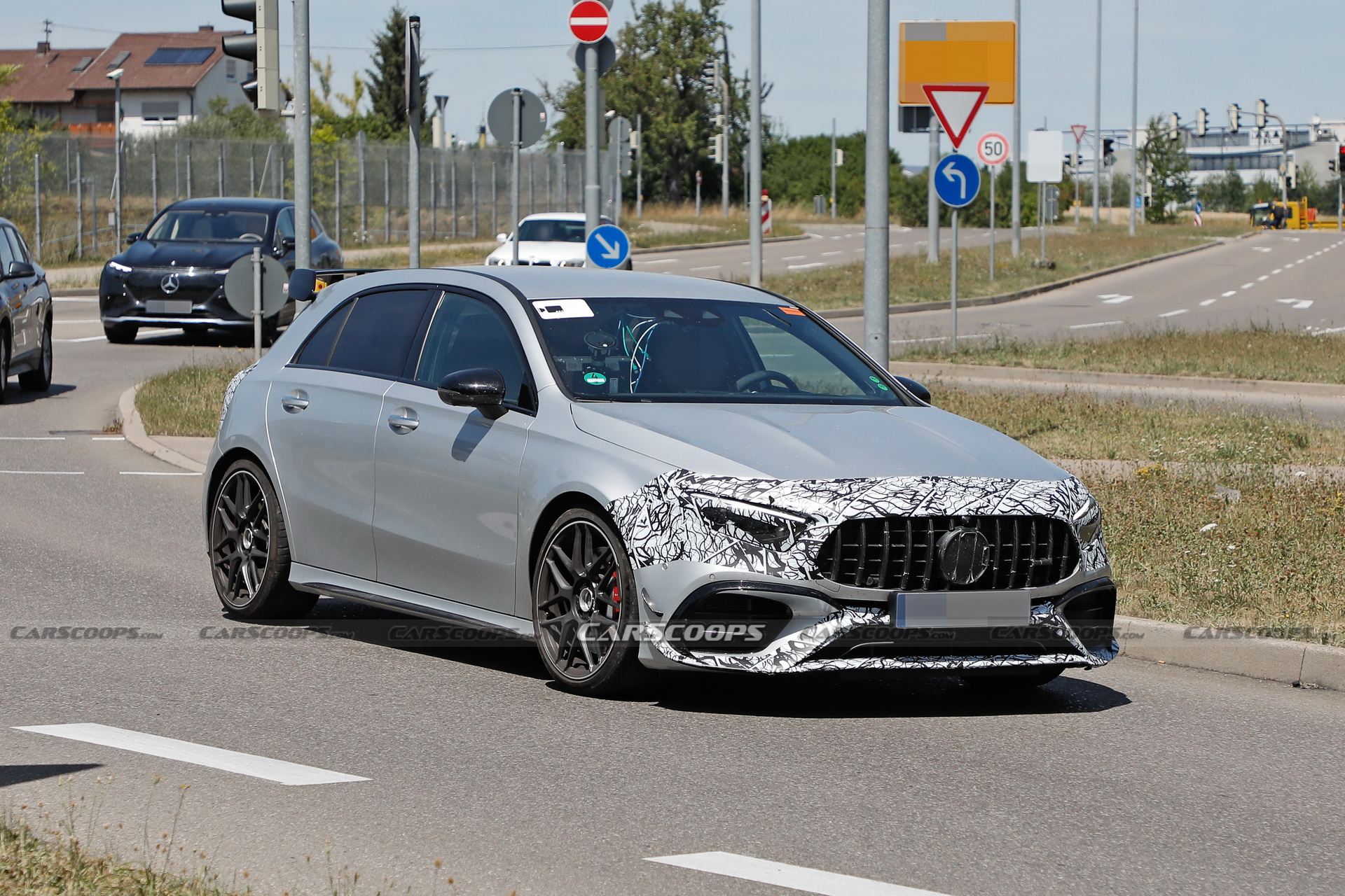 2023 Mercedes-AMG A45 Spotted With Updated Headlights And Taillights ...