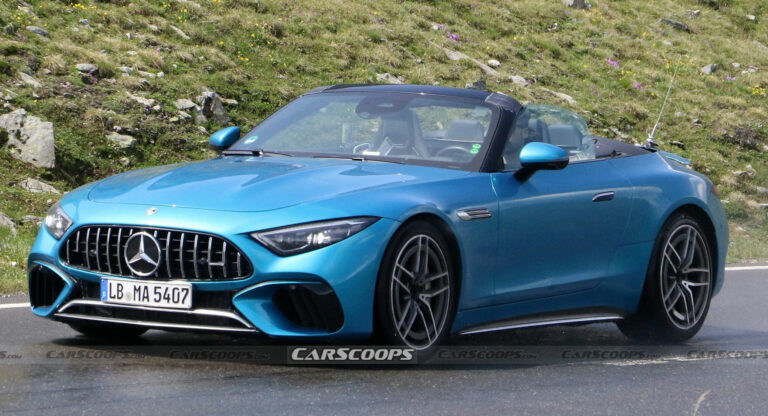Mercedes-AMG’s SL53 Plug-In Hybrid Spotted, Could Have Around 670 HP ...