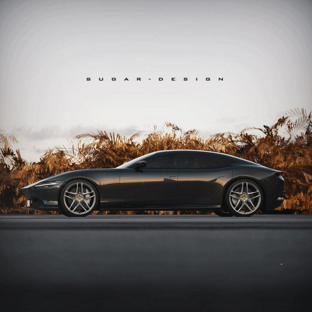 Ferrari Roma Works Surprisingly Well As A Four-Door Sedan | Carscoops