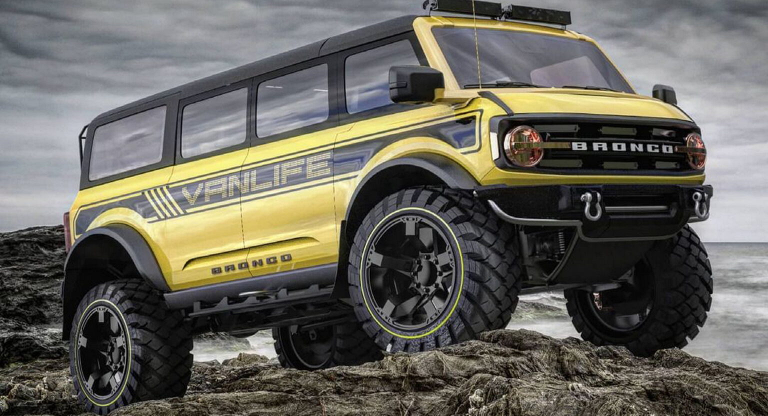 Digitally Modified Ford Bronco Imagines The Off-Road SUV As A Cab ...