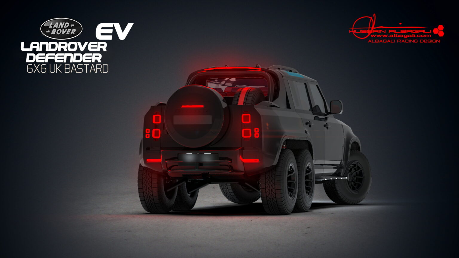 Land Rover Defender Envisioned As A Fully Electric 6×6 Monster Pickup ...