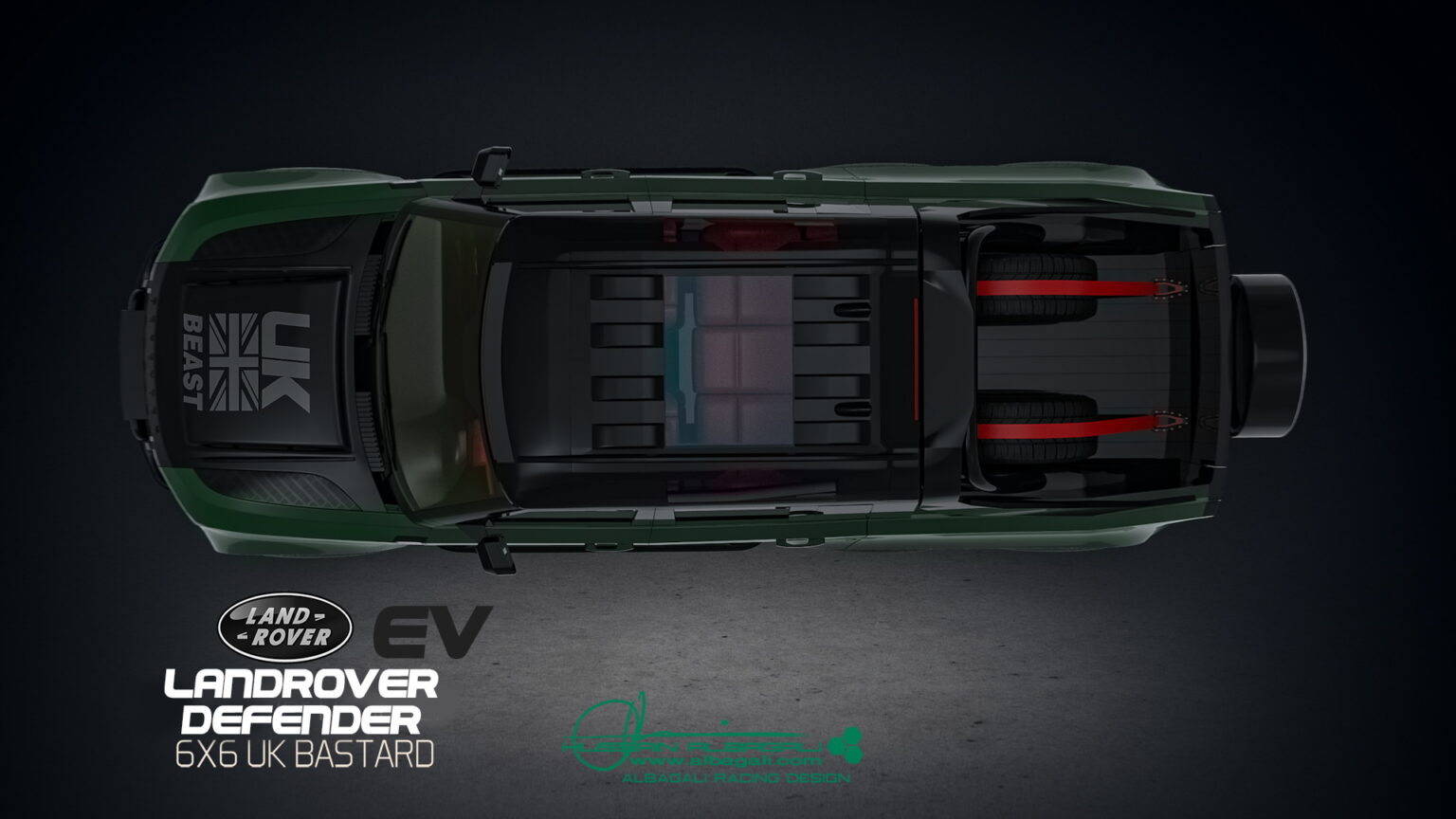 Land Rover Defender Envisioned As A Fully Electric 6×6 Monster Pickup ...