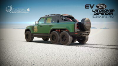 Land Rover Defender Envisioned As A Fully Electric 6×6 Monster Pickup ...