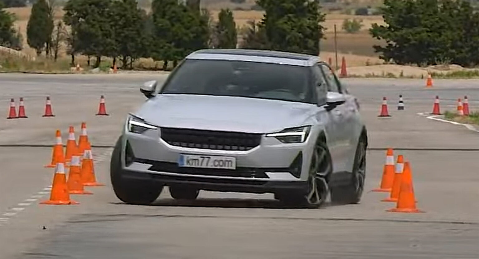 Polestar 2 Performs Quite Well In The Moose Test | Carscoops