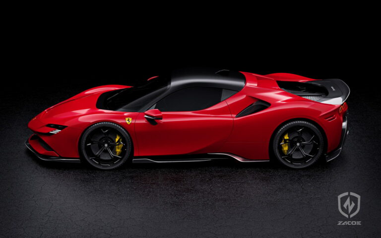 Ferrari SF90 Gains Carbon Fiber Splitter And Skirts By Zacoe | Carscoops