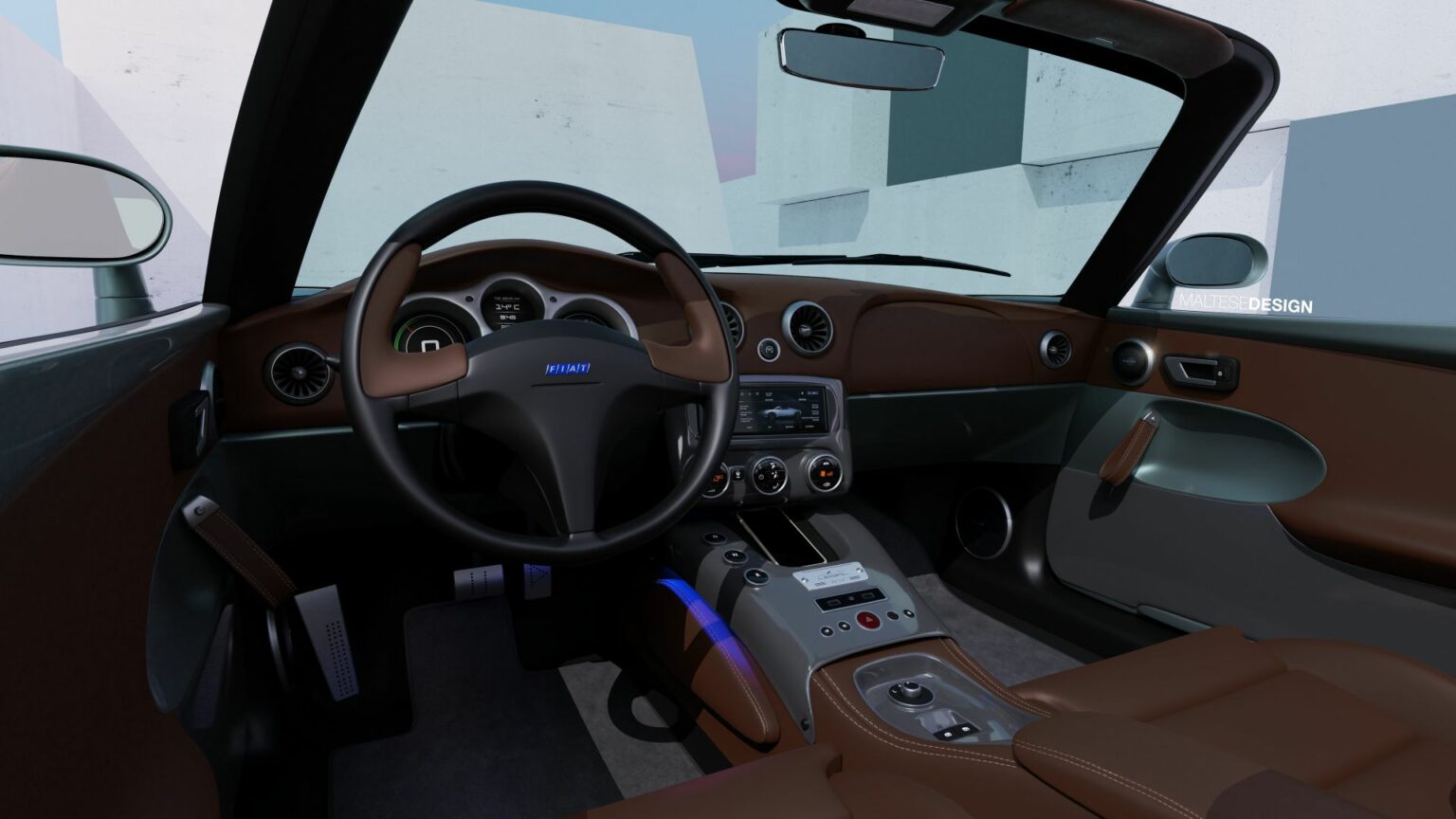 Someone Should Build This Designer’s Fiat Barchetta Electromod Study ...