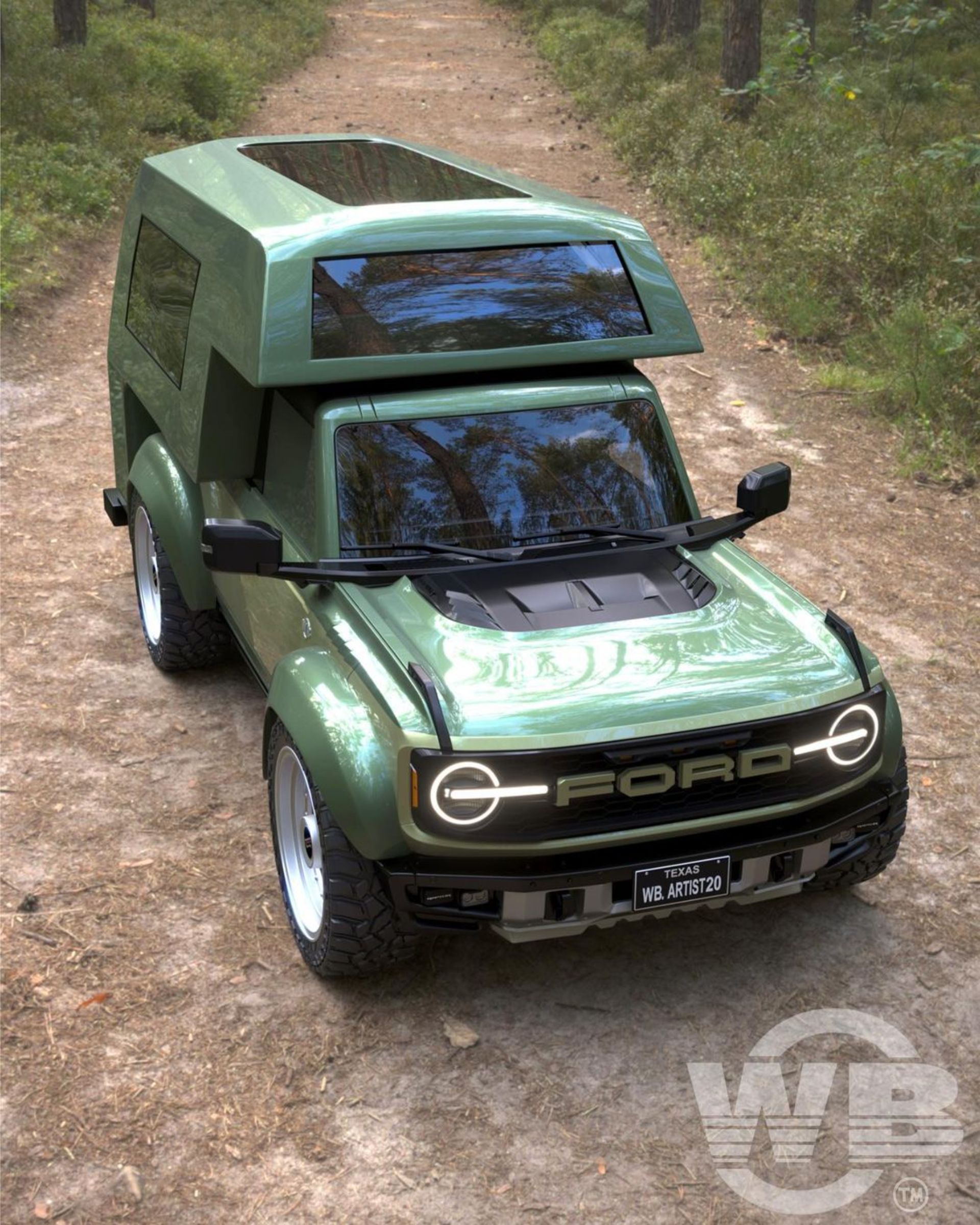 Ford Bronco Rendered In Camper Form With Wide Bodykit And Air ...