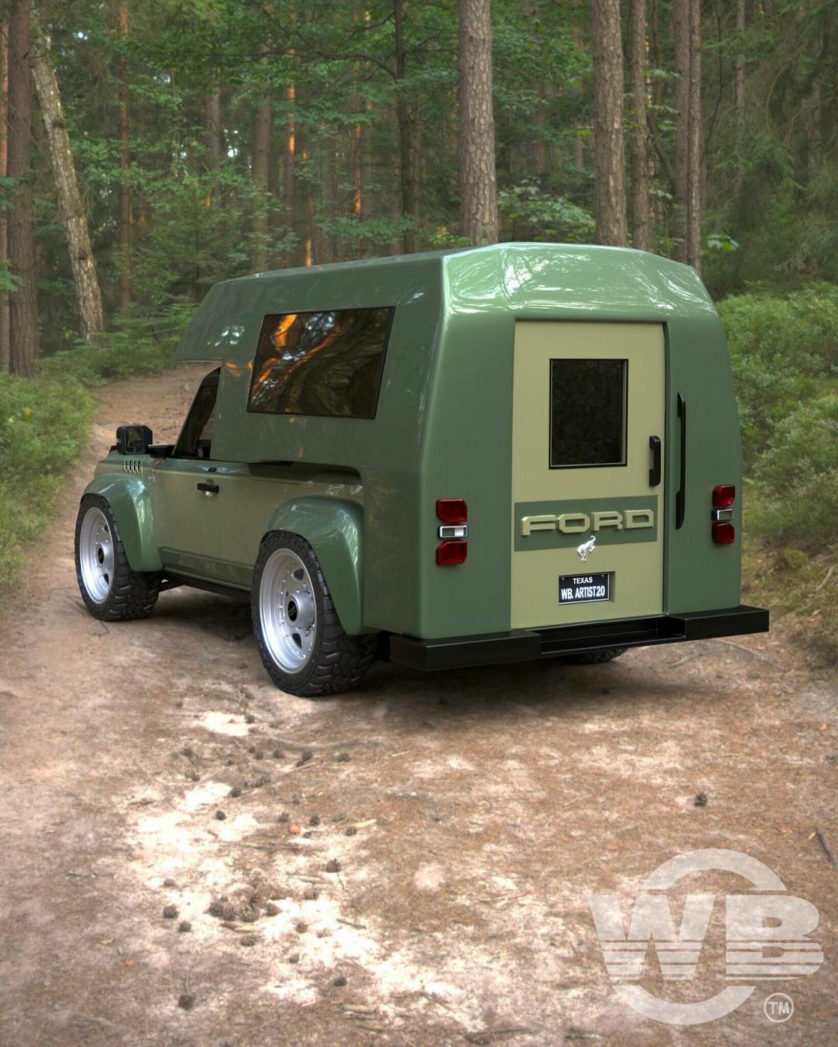 Ford Bronco Rendered In Camper Form With Wide Bodykit And Air ...