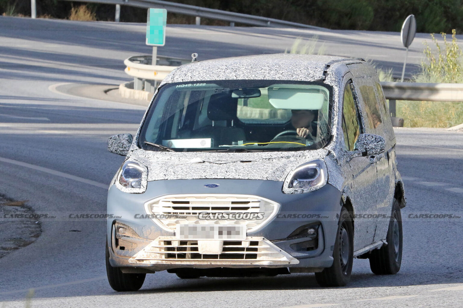 2024 Ford Transit / Tourneo Courier Mule Spotted With Puma Headlights ...