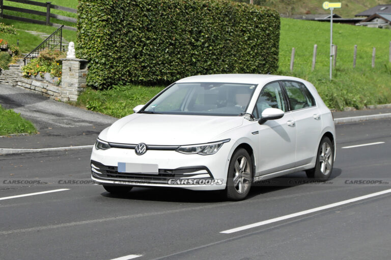 2024 VW Golf Facelift Reveals Larger Infotainment Screen In First Spy ...