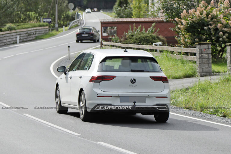 2024 VW Golf Facelift Reveals Larger Infotainment Screen In First Spy ...