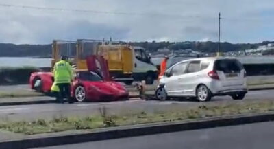 Ferrari Enzo Spins Across The Road, Crashes Into Honda While Being ...