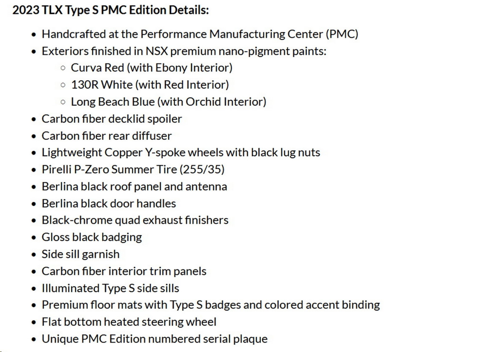 Acura To Open Order Books For Handbuilt TLX Type S PMC Specials In ...