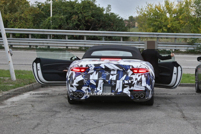 2024 Maserati GranCabrio Is All Wrapped-Up For Winter Testing | Carscoops
