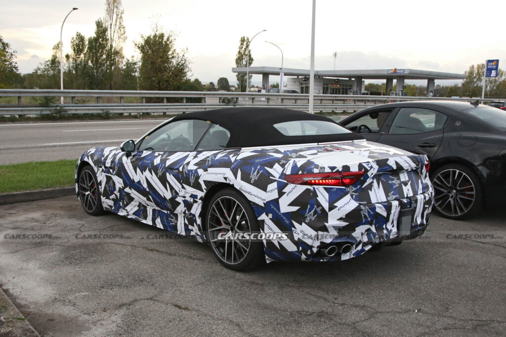2024 Maserati GranCabrio Is All Wrapped-Up For Winter Testing | Carscoops