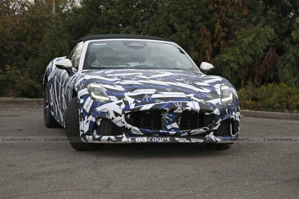 2024 Maserati GranCabrio Is All Wrapped-Up For Winter Testing | Carscoops