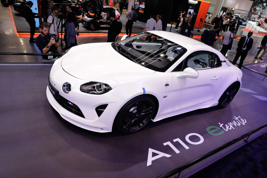 New Alpine A110 E-ternité Debuts In Paris As A 239 HP Electric Prototype With Removable Roof ...