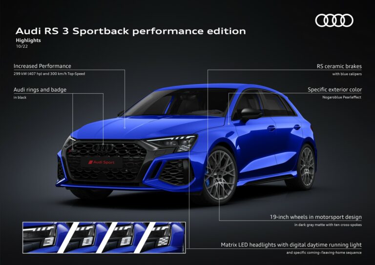 Audi RS3 Performance Has Extra Power And Hits 186 MPH | Carscoops