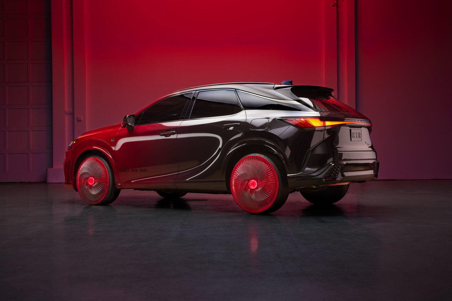 Lexus RX “Ruby Red Rims” Rides On Massive Wheels Created By Fashion ...