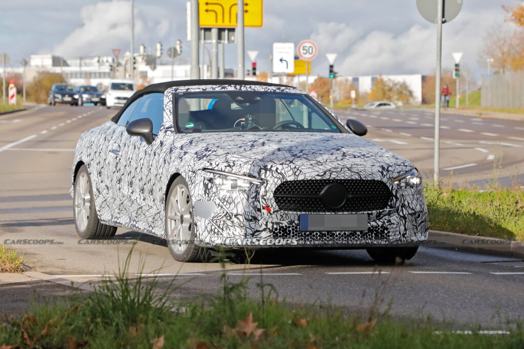 2023 Mercedes CLE Convertible Sheds A Little Cammo In Latest Test Run ...