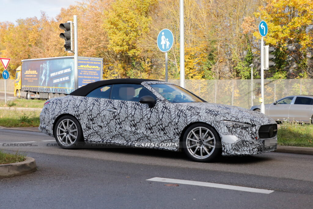 2023 Mercedes CLE Convertible Sheds A Little Cammo In Latest Test Run ...