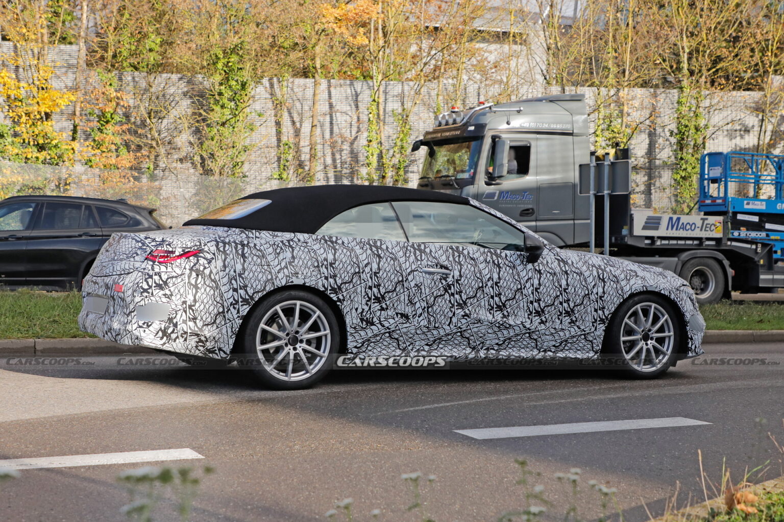 2023 Mercedes CLE Convertible Sheds A Little Cammo In Latest Test Run ...