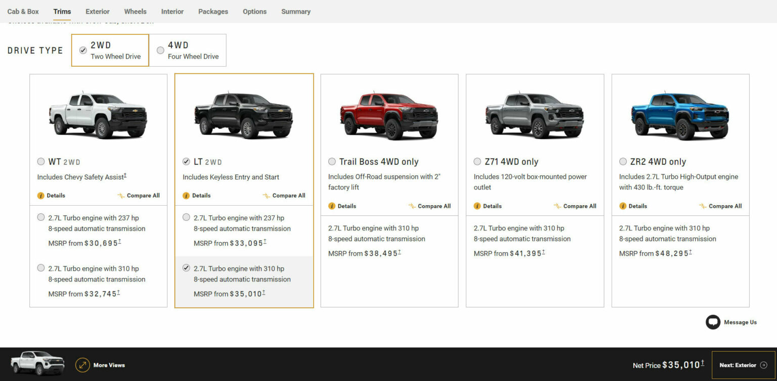 2023 Chevrolet Colorado Starts At $30,695 And You Can Build Yours Now ...