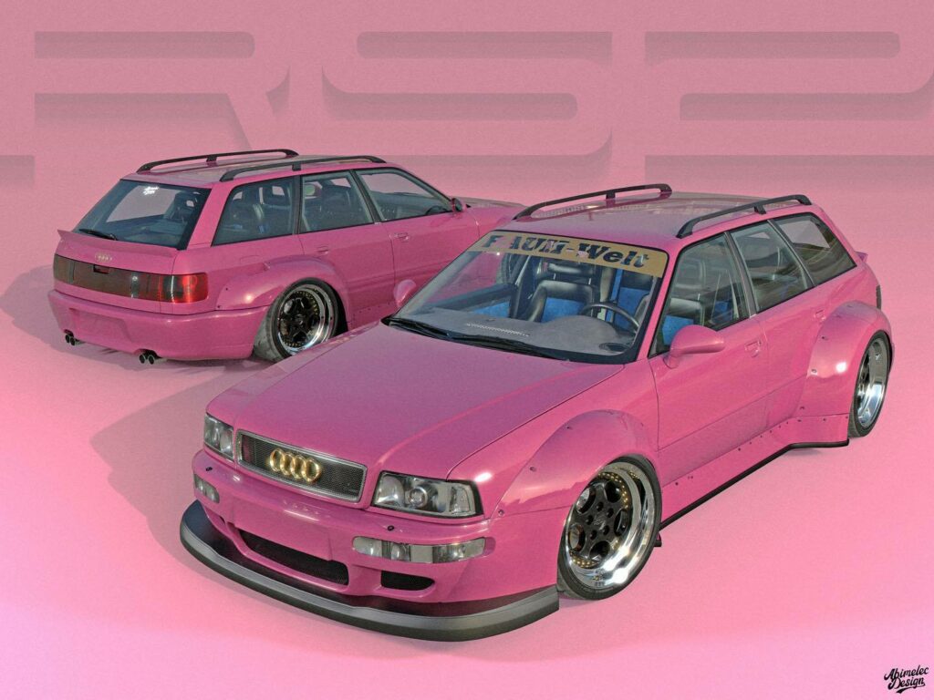 Audi RS2 Gets A Fictional Over-The-Top Widebody Makeover | Carscoops