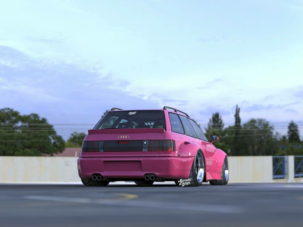 Audi RS2 Gets A Fictional Over-The-Top Widebody Makeover | Carscoops