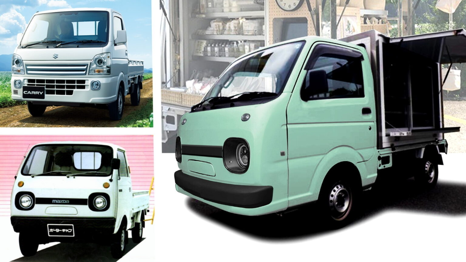 Japanese Tuner Gives A Retro Mazda Face To The Suzuki Carry | Carscoops