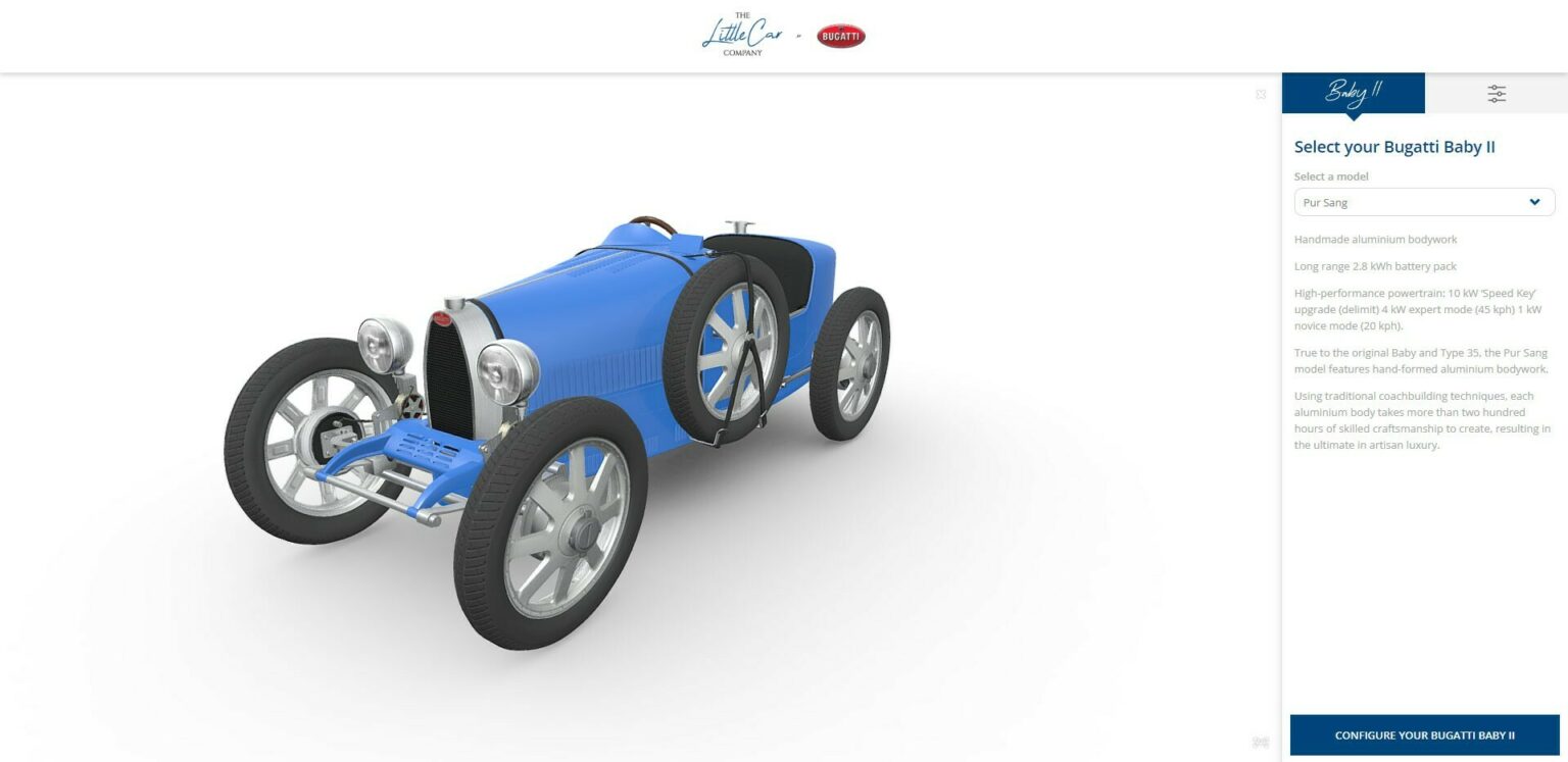 Bugatti Baby II Comes To Life With New AR Configurator | Carscoops