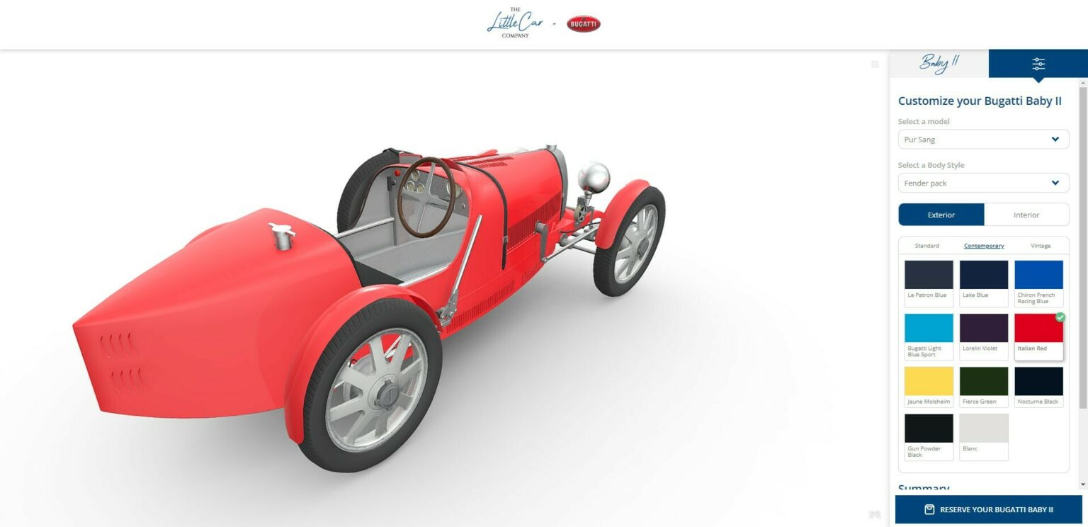 Bugatti Baby II Comes To Life With New AR Configurator | Carscoops