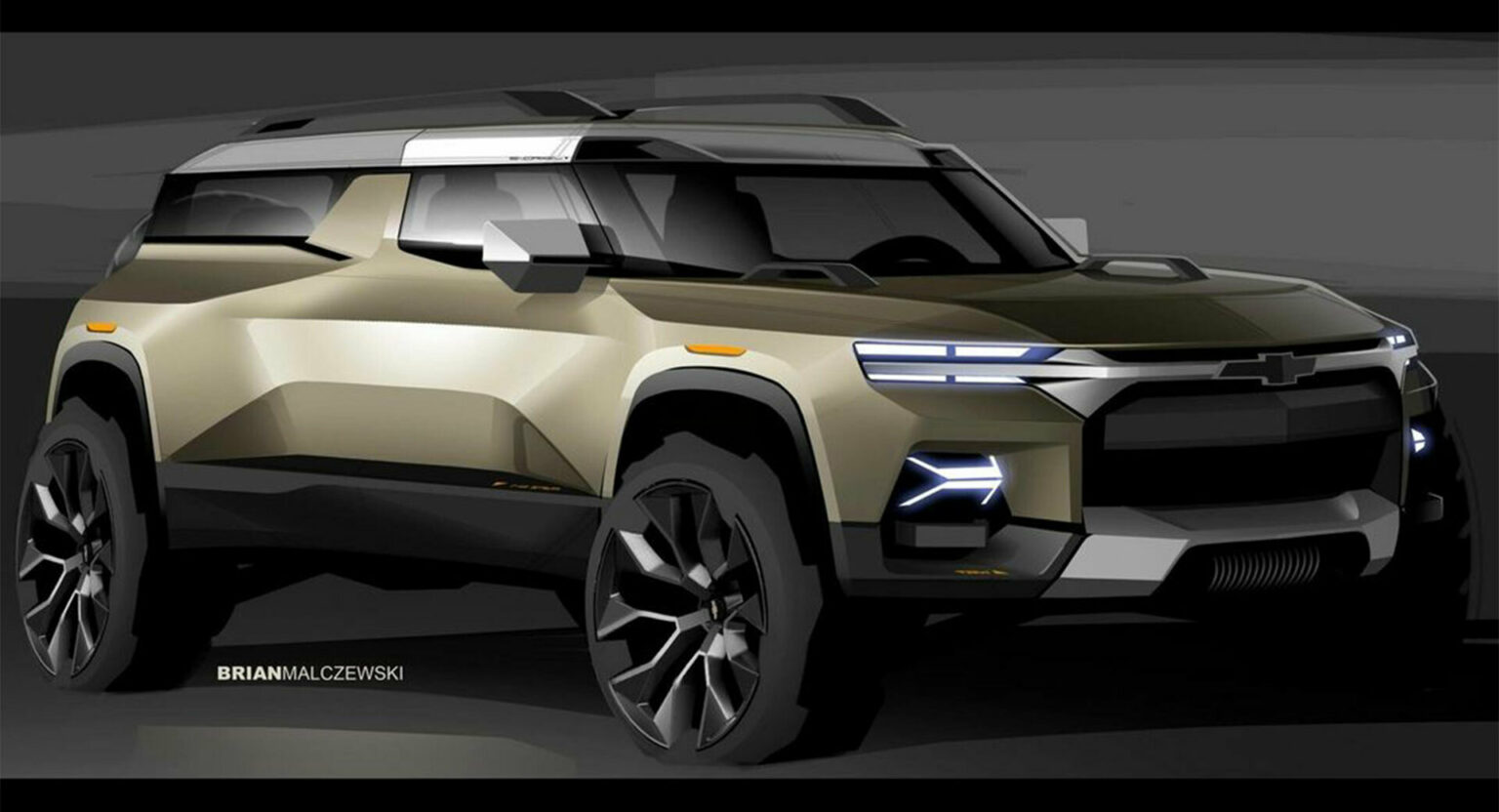 GM Design Shows Puffed Up Two-Door Chevy Blazer Render | Carscoops