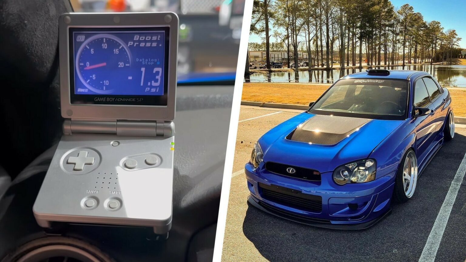 This Guy Has A Game Boy Boost Gauge For His Subaru STI And You Can Too ...