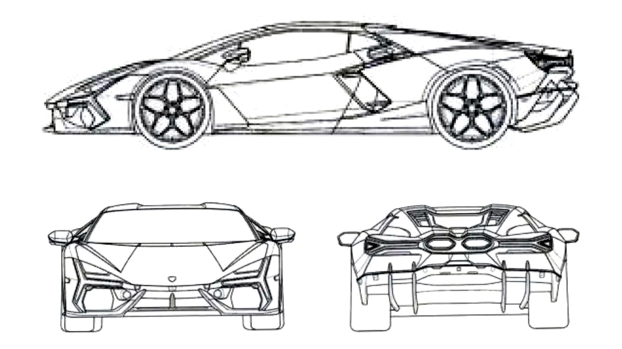 2024 Lamborghini Aventador V12 Successor Likely Revealed In Patent ...
