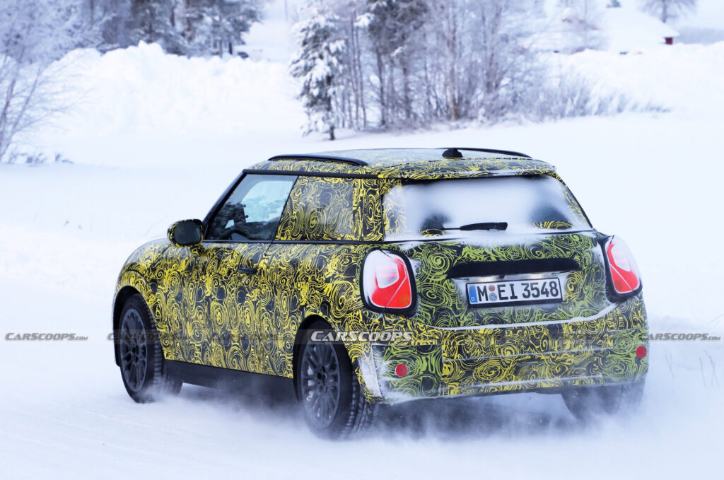 2024 Mini Hatch Will Share Leaked EV Version’s Weird Triangular Rear ...