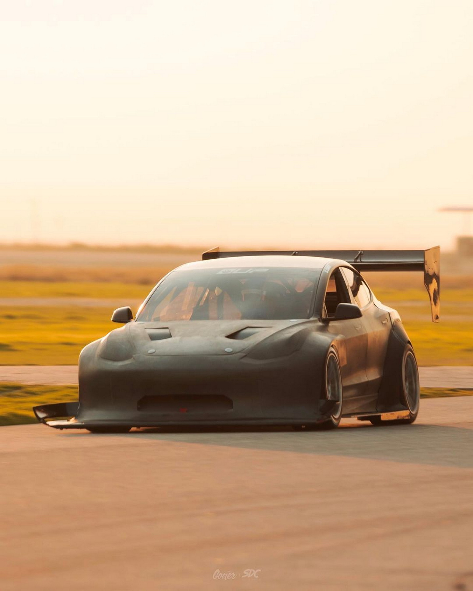 Tesla Model 3 Converted To A Time Attack Monster With Gigantic Aero ...