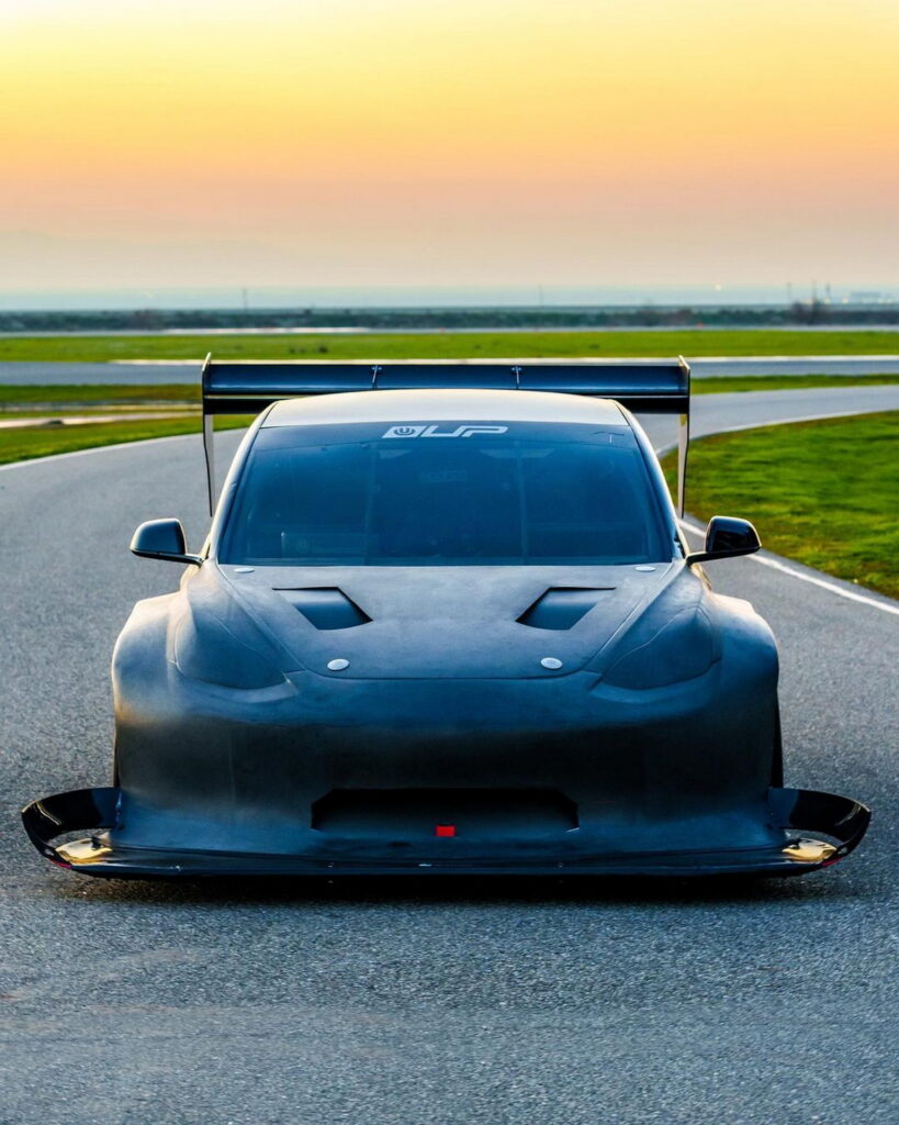 Tesla Model 3 Converted To A Time Attack Monster With Gigantic Aero ...
