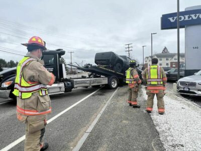 Pickup Driver Crashes Into Volvo Dealership Destroying Five Cars ...