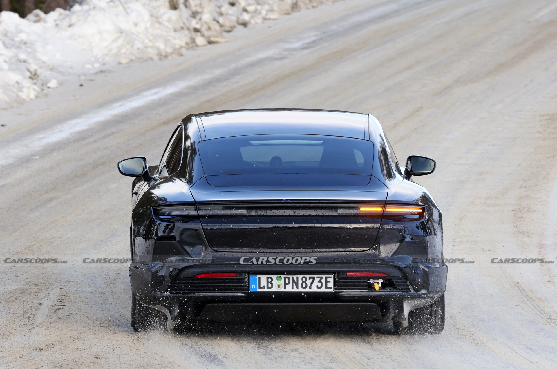 2024 Porsche Taycan Facelift Shows Off New Headlights In Latest Spy ...