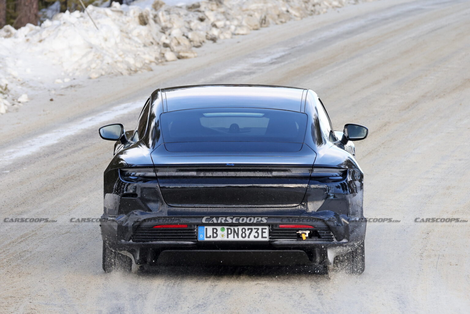 2024 Porsche Taycan Facelift Shows Off New Headlights In Latest Spy ...