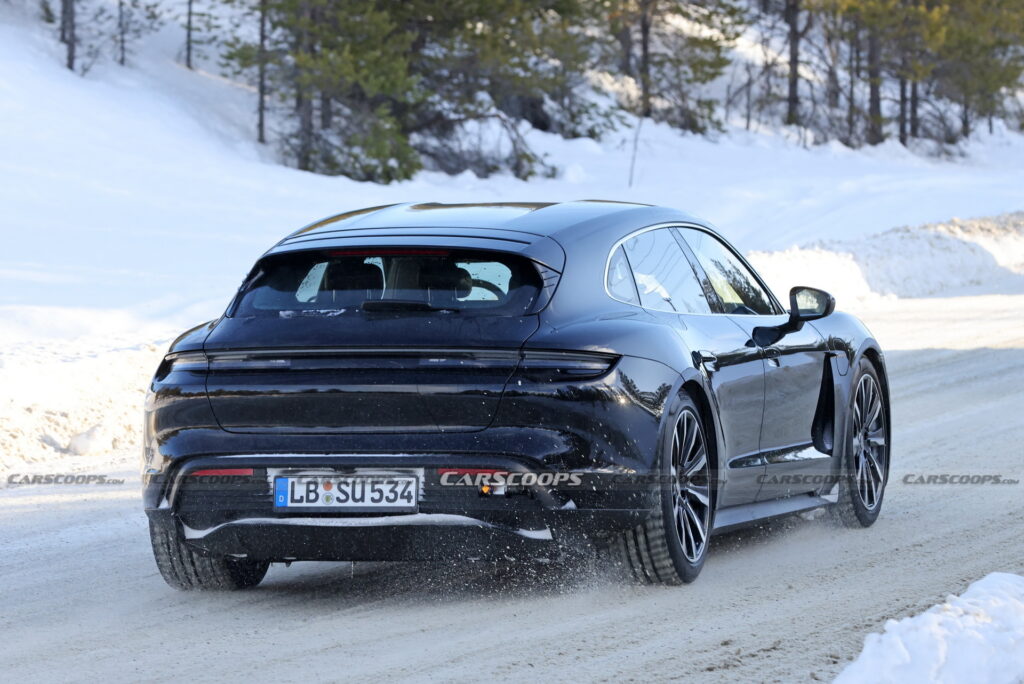 2024 Porsche Taycan Facelift Shows Off New Headlights In Latest Spy ...