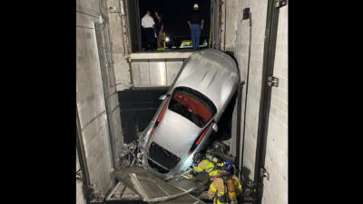 Ferrari Roma Hangs Mid-Air After Dramatic Elevator Mishap At High-End ...