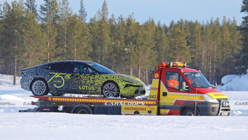 Lotus 133 Envya Electric Sedan Spotted Without Bulky Disguise For First ...