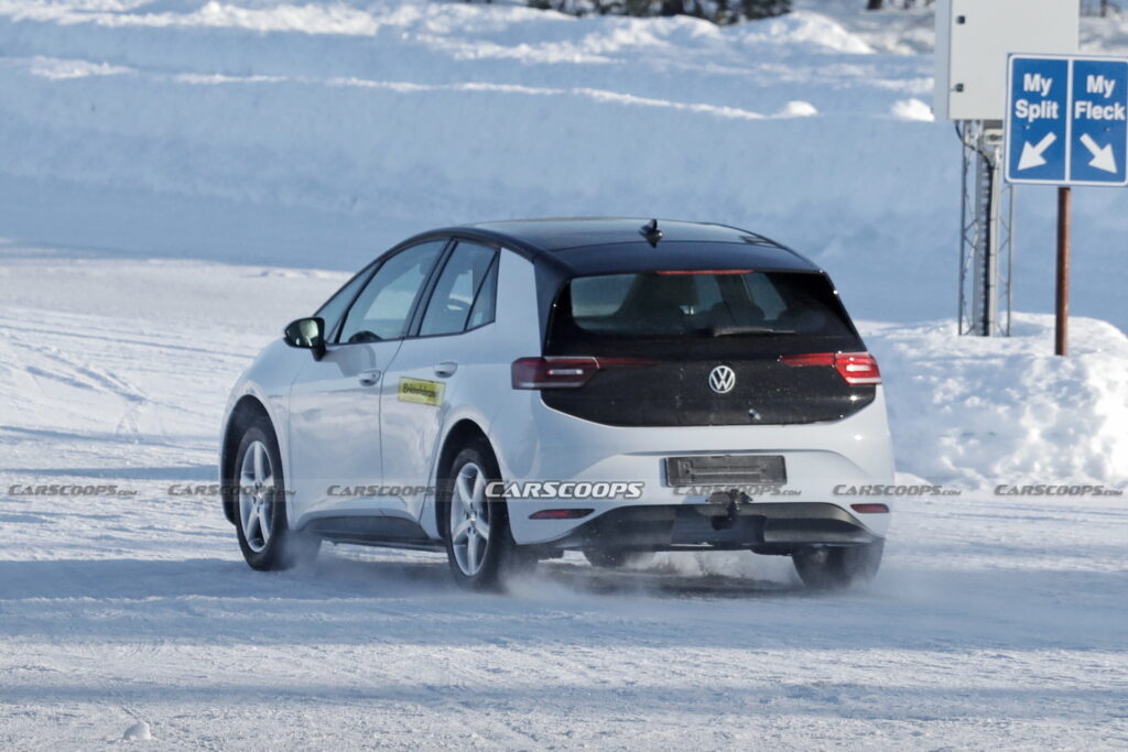 Shrunken ID.3 Mule Spotted Hiding VW’s Upcoming Baby EV | Carscoops