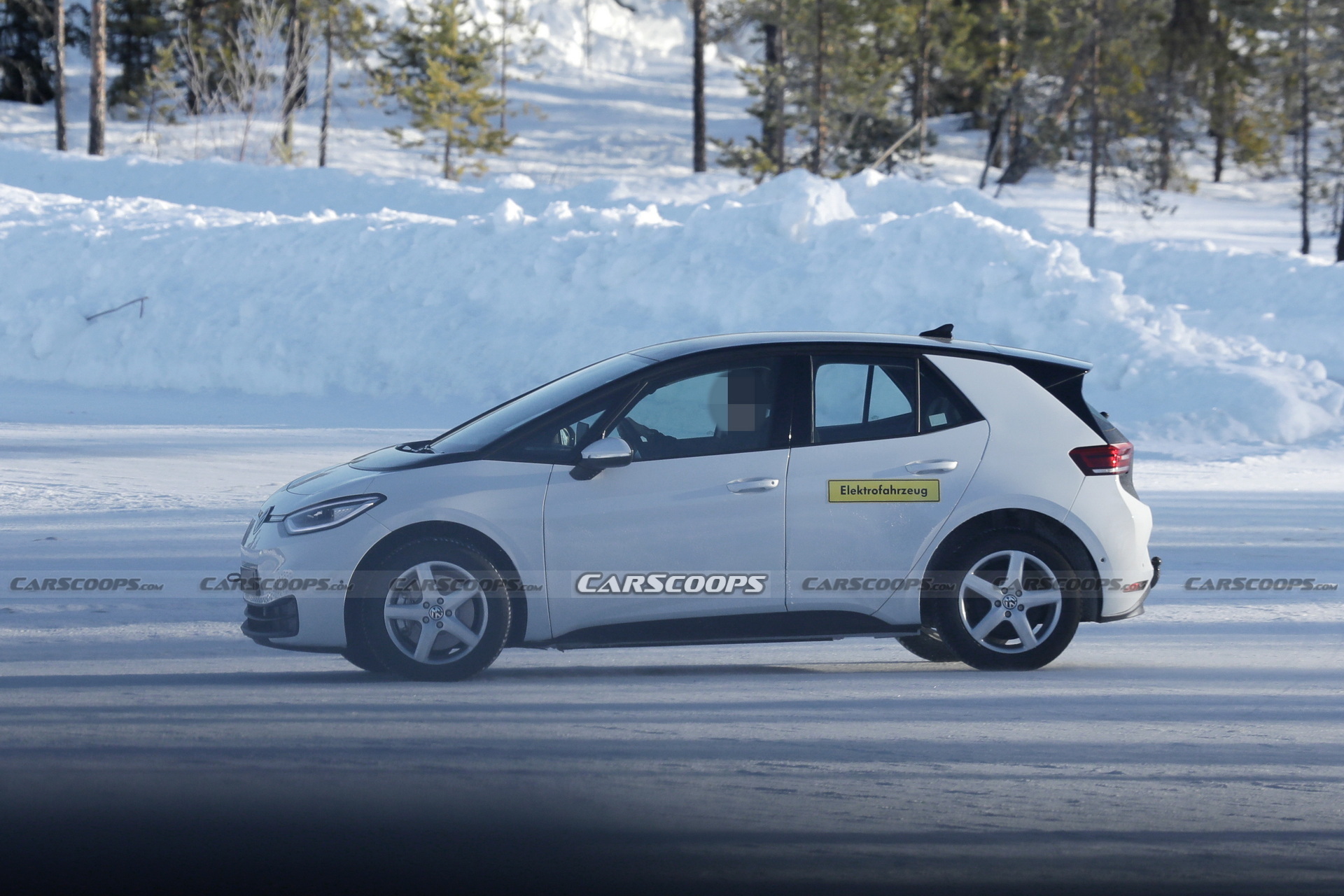 Shrunken ID.3 Mule Spotted Hiding VW’s Upcoming Baby EV | Carscoops