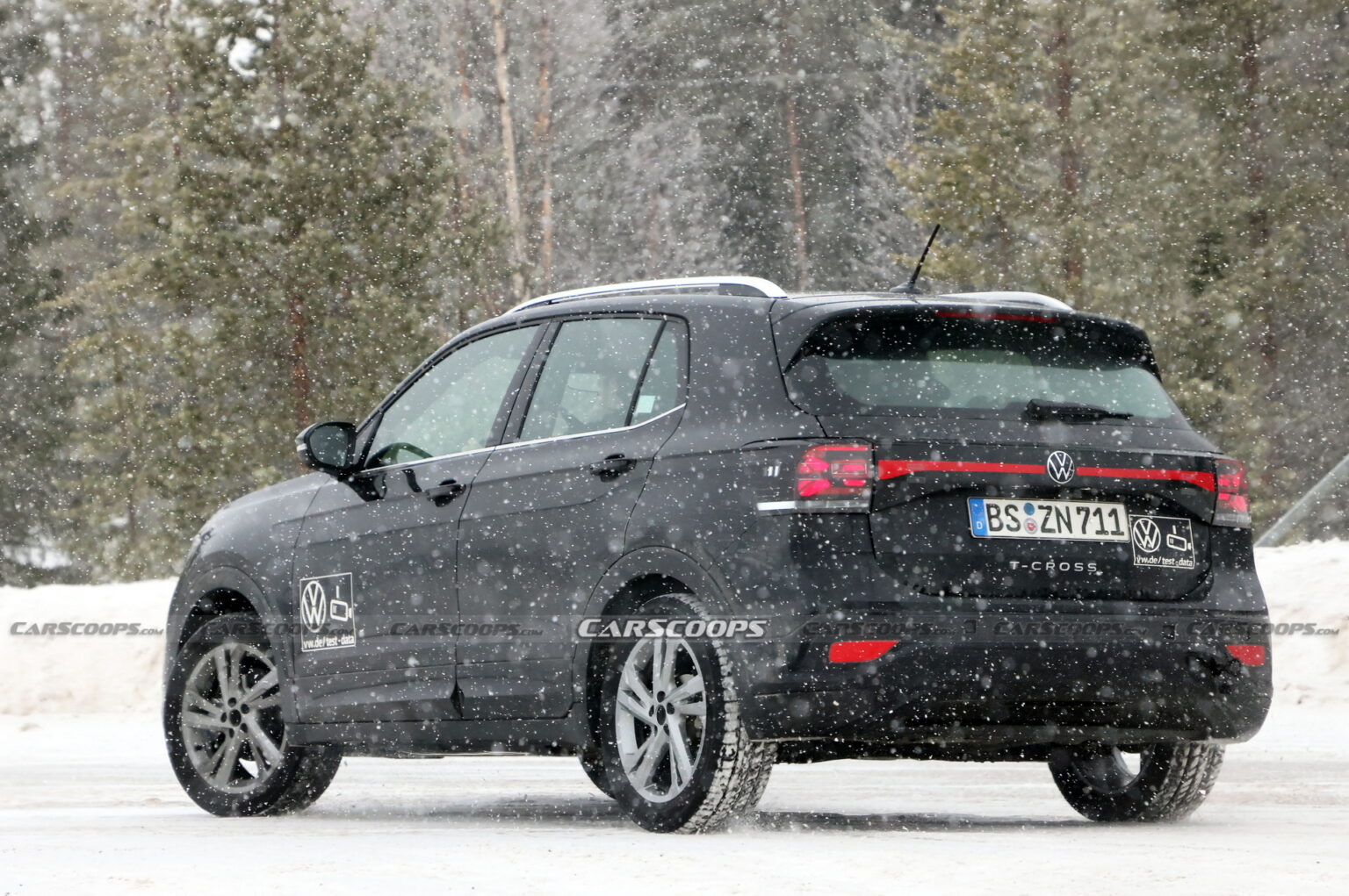 2024 VW T-Cross Facelift Makes Spy Debut With Deceptive Camo | Carscoops