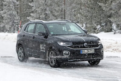 2024 VW T-Cross Facelift Makes Spy Debut With Deceptive Camo | Carscoops